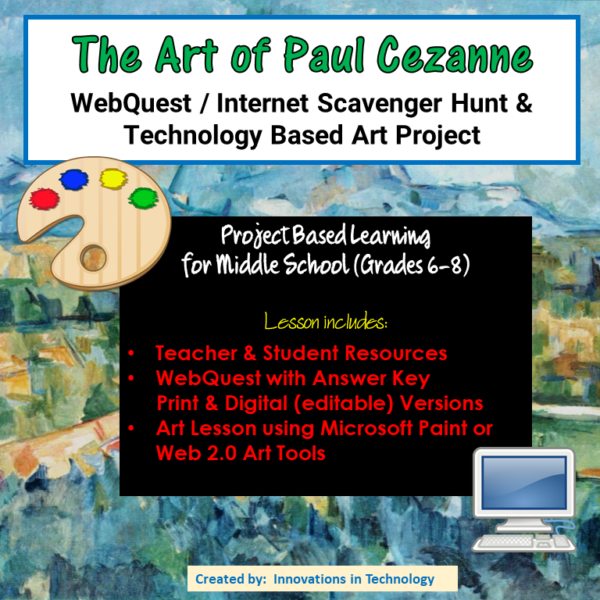 Art of Paul Cezanne - WebQuest & Art Project | Made By Teachers