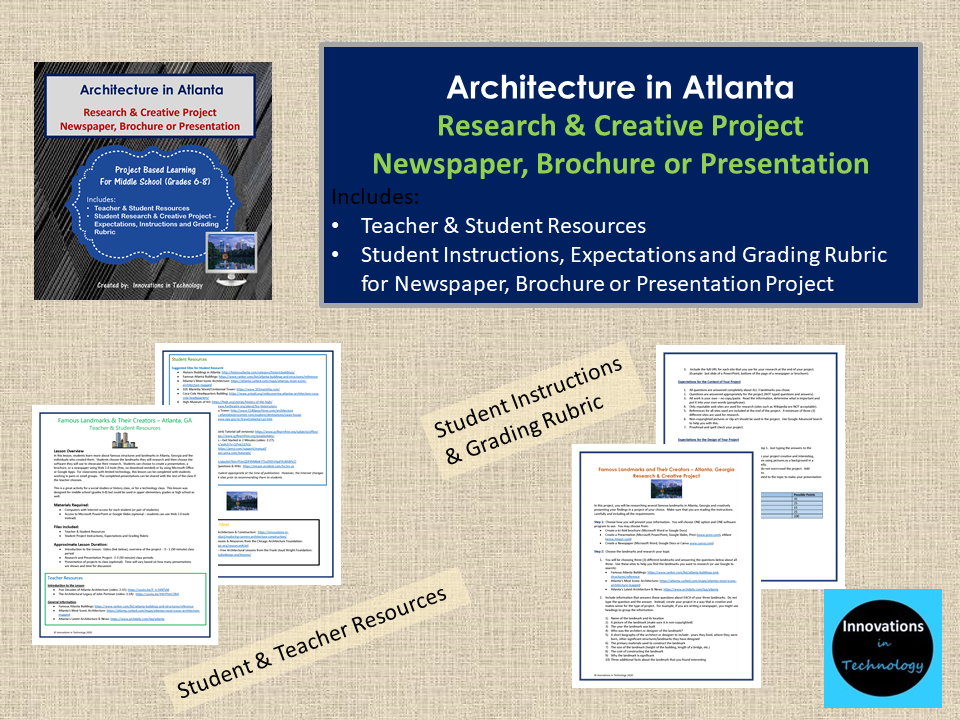 Architectural Landmarks in Atlanta Presentation Project - Made By Teachers