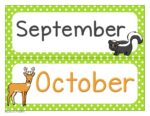 Forest Animals Theme Calendar Months of the Year - Made By Teachers