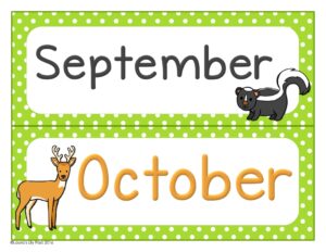 Forest Animals Theme Calendar Months of the Year | Made By Teachers