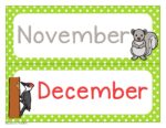 Forest Animals Theme Calendar Months of the Year - Made By Teachers