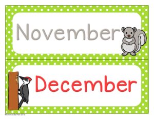 Forest Animals Theme Calendar Months of the Year | Made By Teachers