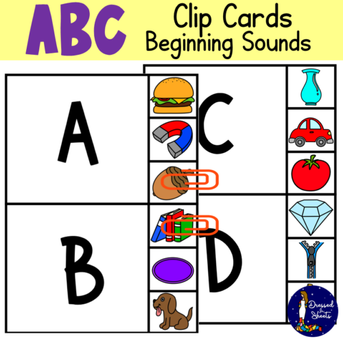 ABC Clip Cards Beginning Sounds - Made By Teachers