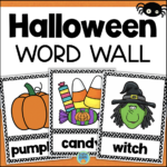 HALLOWEEN Word Wall Vocabulary Cards & Worksheets Word Search ABC Order ...