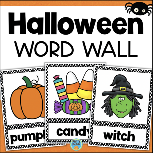 HALLOWEEN Word Wall Vocabulary Cards & Worksheets Word Search ABC Order ...