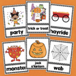HALLOWEEN Word Wall Vocabulary Cards & Worksheets Word Search ABC Order ...