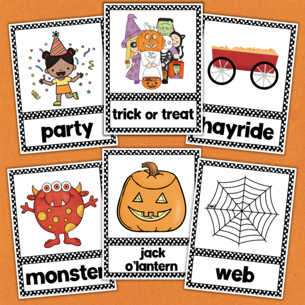 HALLOWEEN Word Wall Vocabulary Cards & Worksheets Word Search ABC Order ...