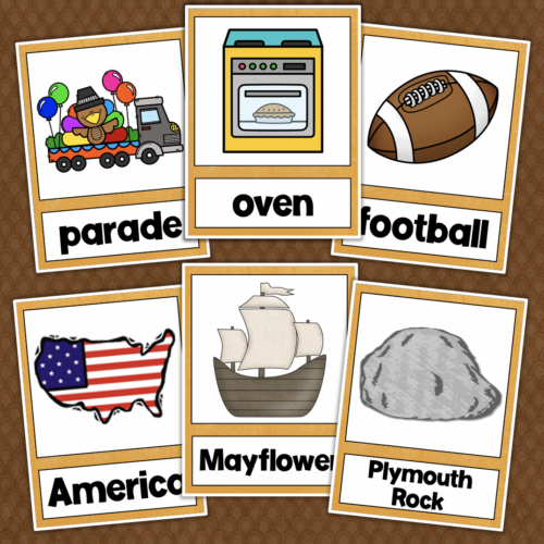 Thanksgiving Word Wall Vocabulary Cards &Worksheets ABC Order Word ...