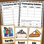 Thanksgiving Word Wall Vocabulary Cards & Worksheets ABC Order Word ...