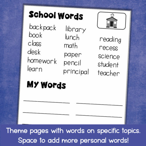 Personal Student Dictionary for Writing, Spelling - Made By Teachers