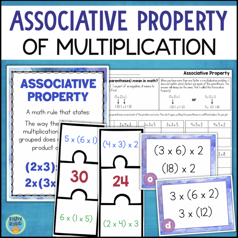 Associative Property of Multiplication Worksheets Math Centers ...