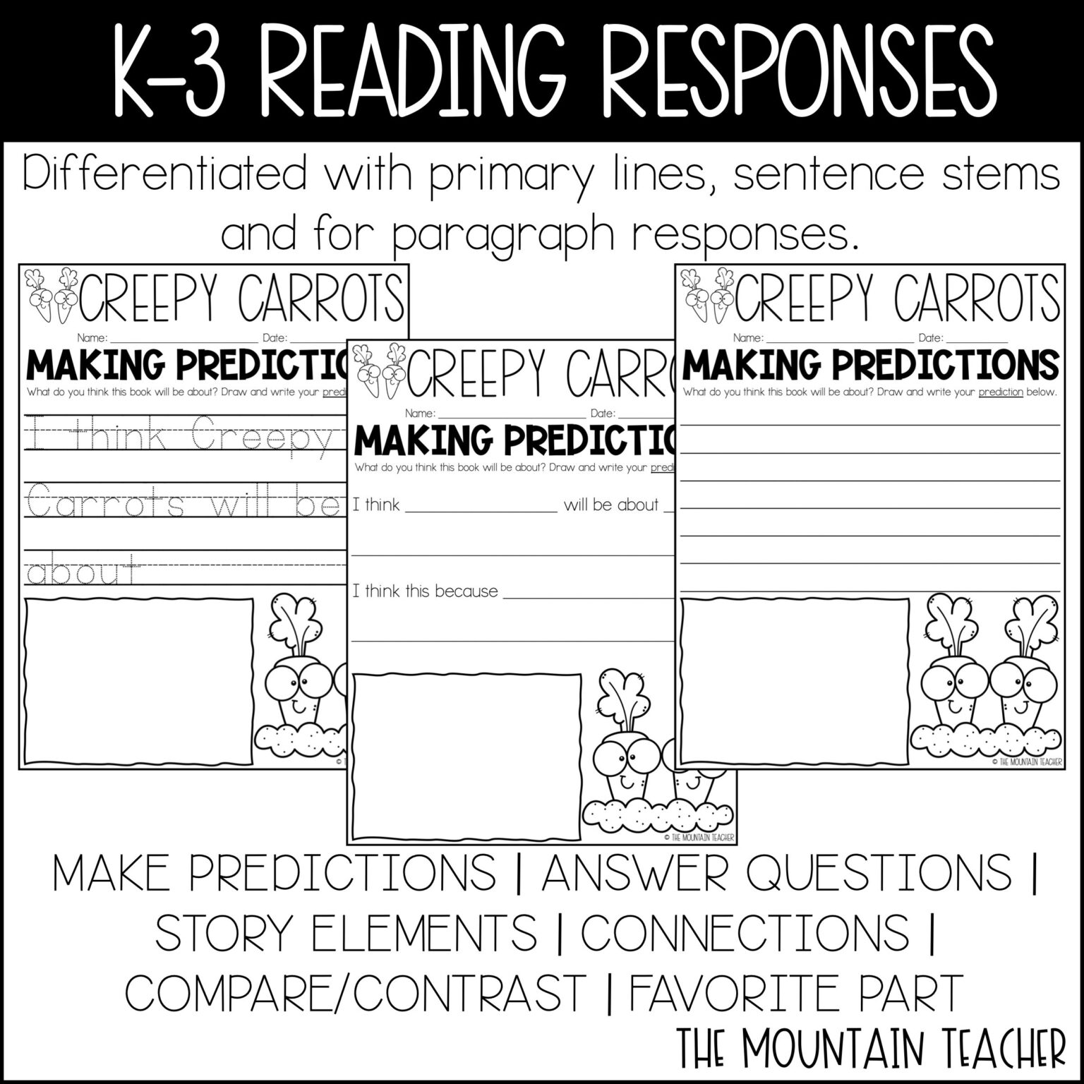 Creepy Carrots Book Companion | Reading and Writing Activities with ...