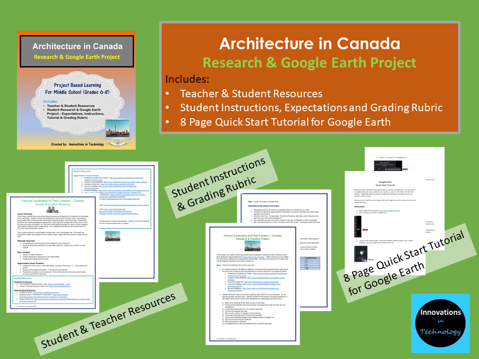 Google Earth - Architectural Landmarks in Canada - Made By Teachers