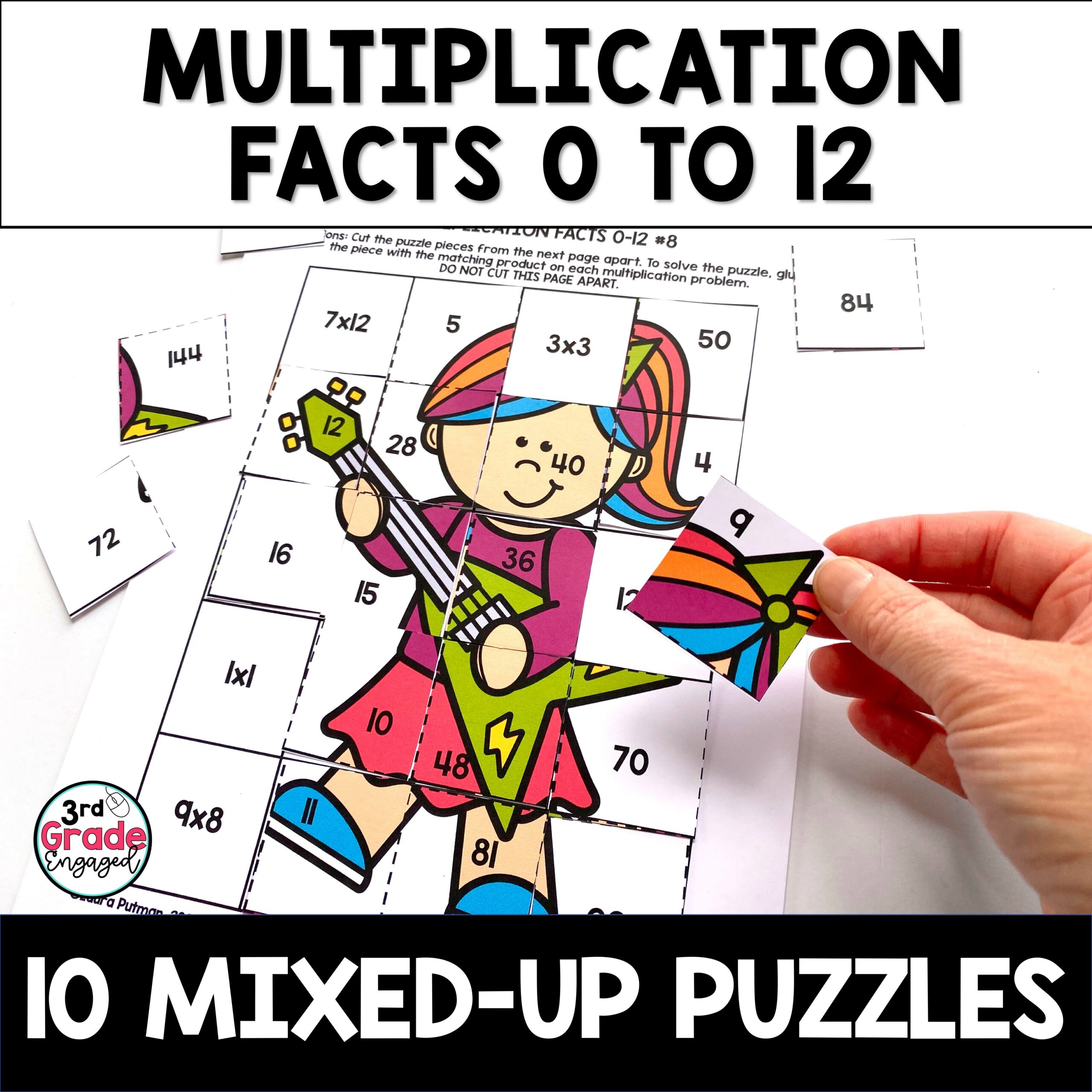 Multiplication Facts 0 To 12 Puzzle Worksheets Made By Teachers