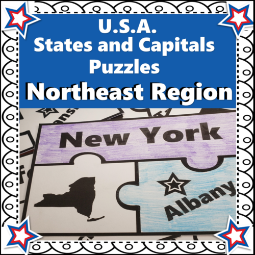 Northeast Region US State Puzzles | Made By Teachers