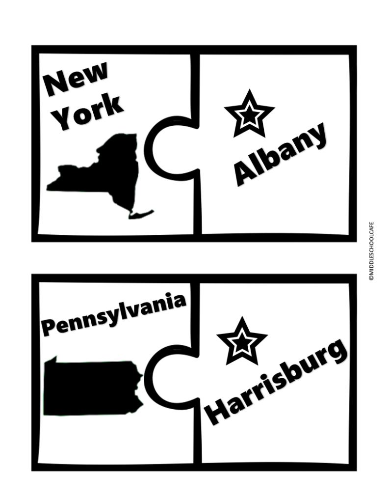 Northeast Region US State Puzzles - Made By Teachers