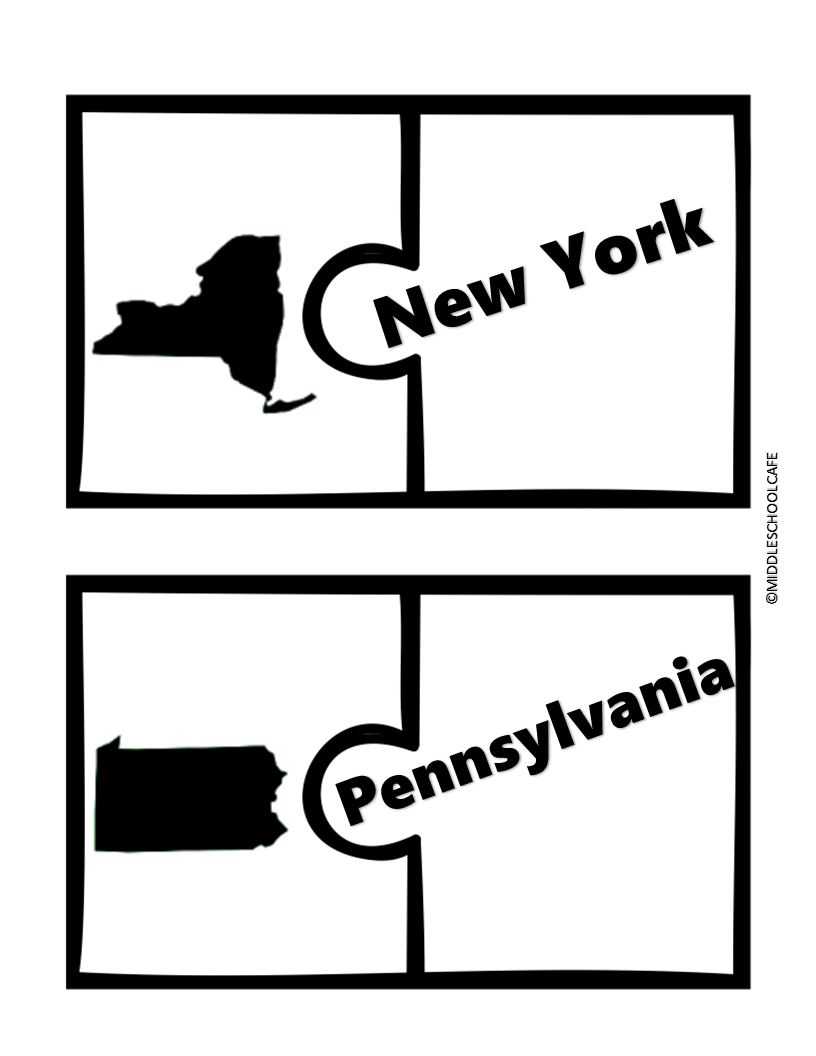 Northeast Region US State Puzzles | Made By Teachers