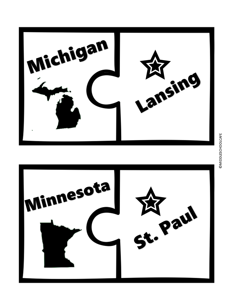 Midwest Region US States Puzzles - Made By Teachers