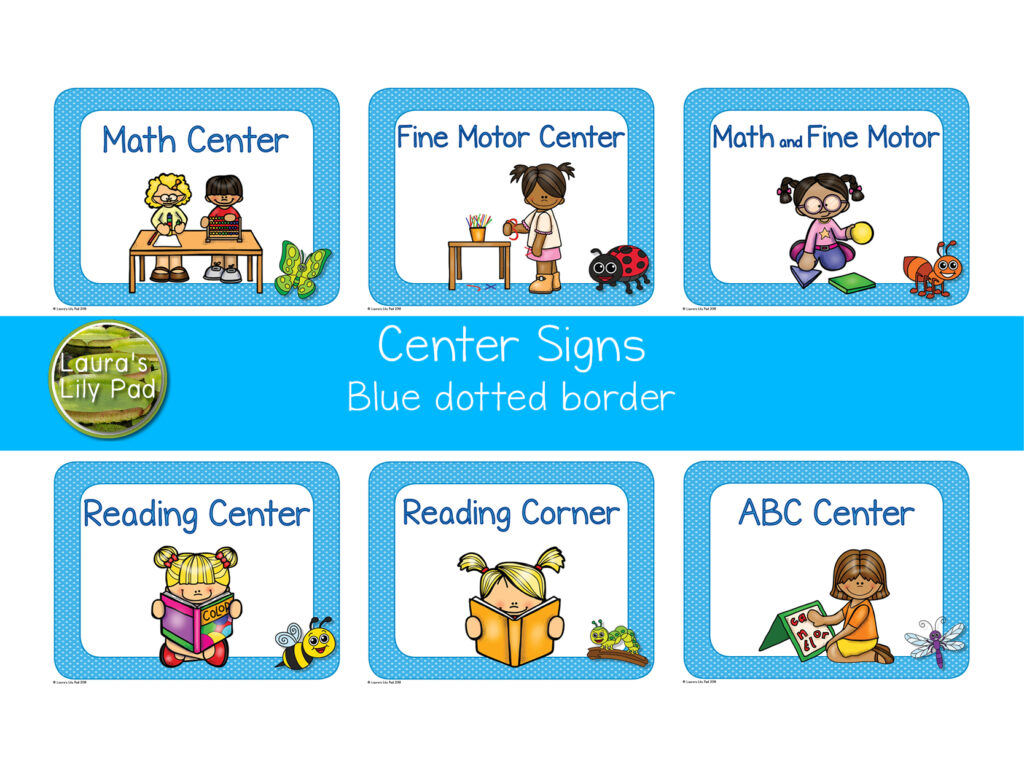 Insect Centers Signs for Preschool, PreK or Kindergarten - Made By Teachers