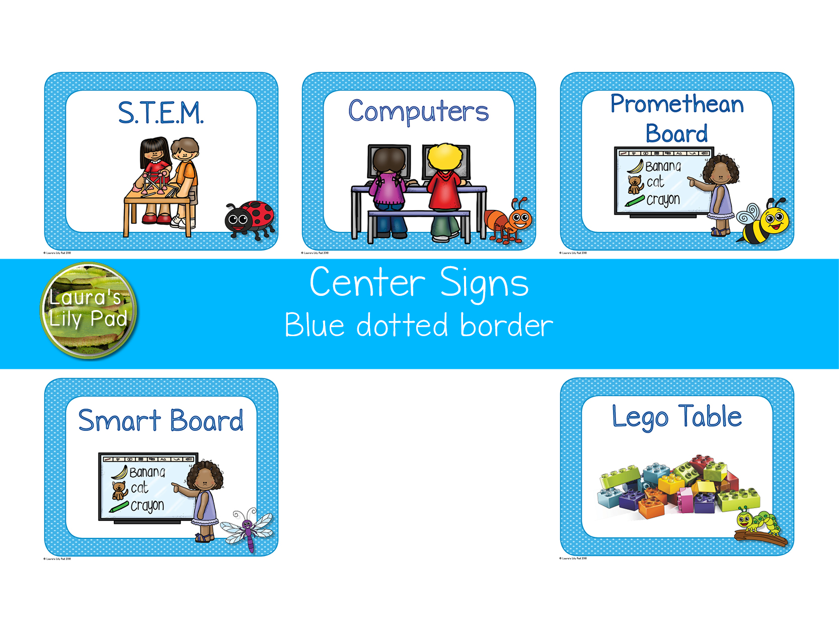 Insect Centers Signs for Preschool, PreK or Kindergarten | Made By Teachers