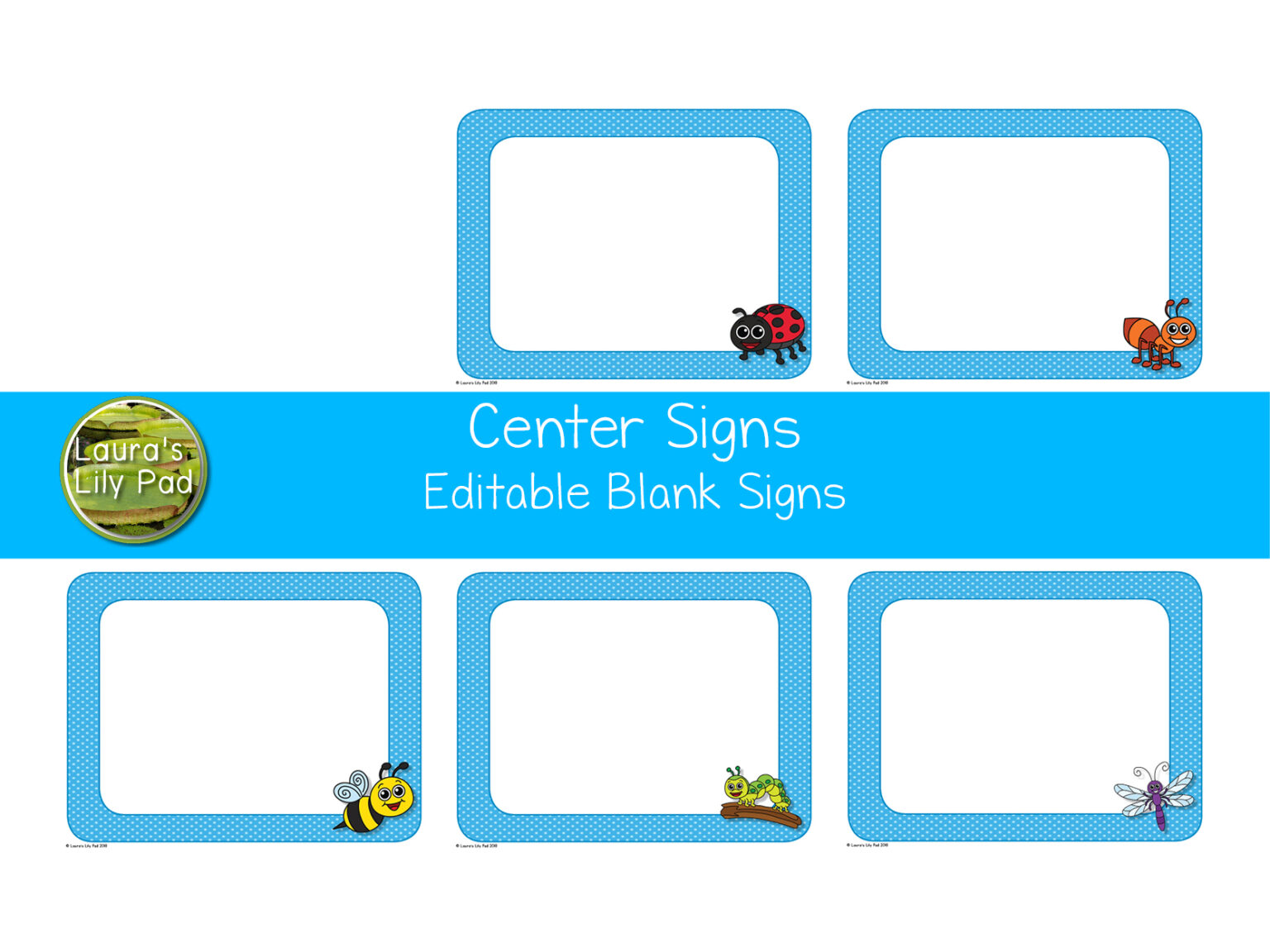 Insect Centers Signs for Preschool, PreK or Kindergarten - Made By Teachers