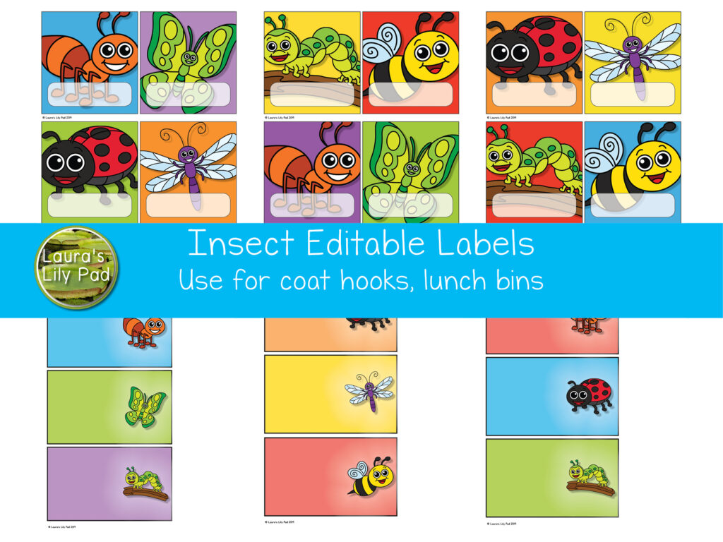Insect Theme Editable Labels - Made By Teachers