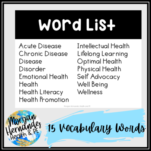 Health Vocabulary Word Wall | Introduction to Health | FREEBIE - Made ...