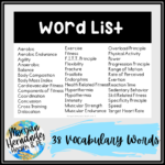 Health Vocabulary Word Wall | Physical Activity Unit - Made By Teachers