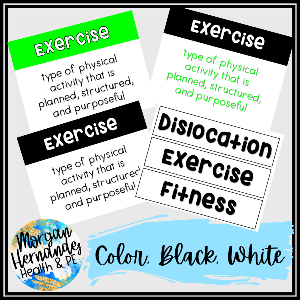 Health Vocabulary Word Wall | Physical Activity Unit | Made By Teachers