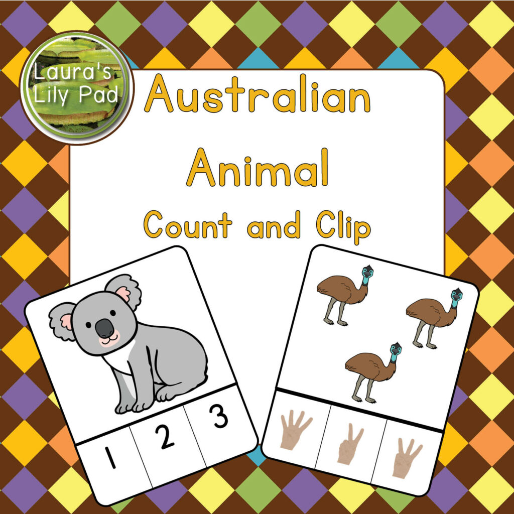 Australian Animals Count and Clip Cards - Made By Teachers