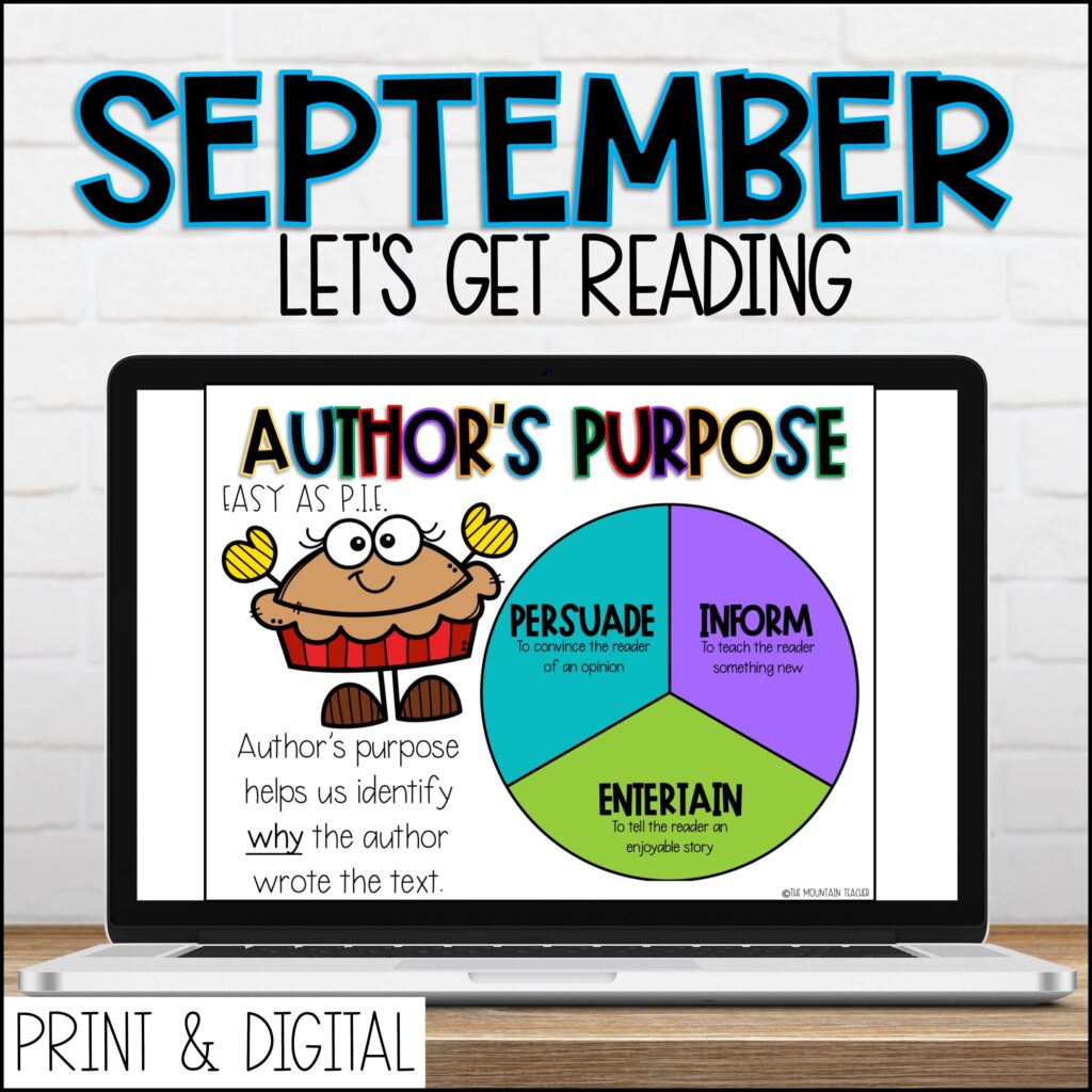 September DIGITAL Lets Get Reading 2nd Grade Reading Activities and ...