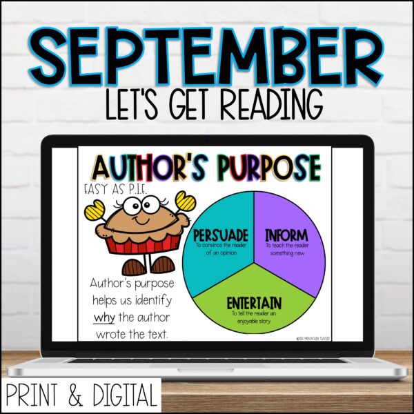 September DIGITAL Lets Get Reading 2nd Grade Reading Activities and ...
