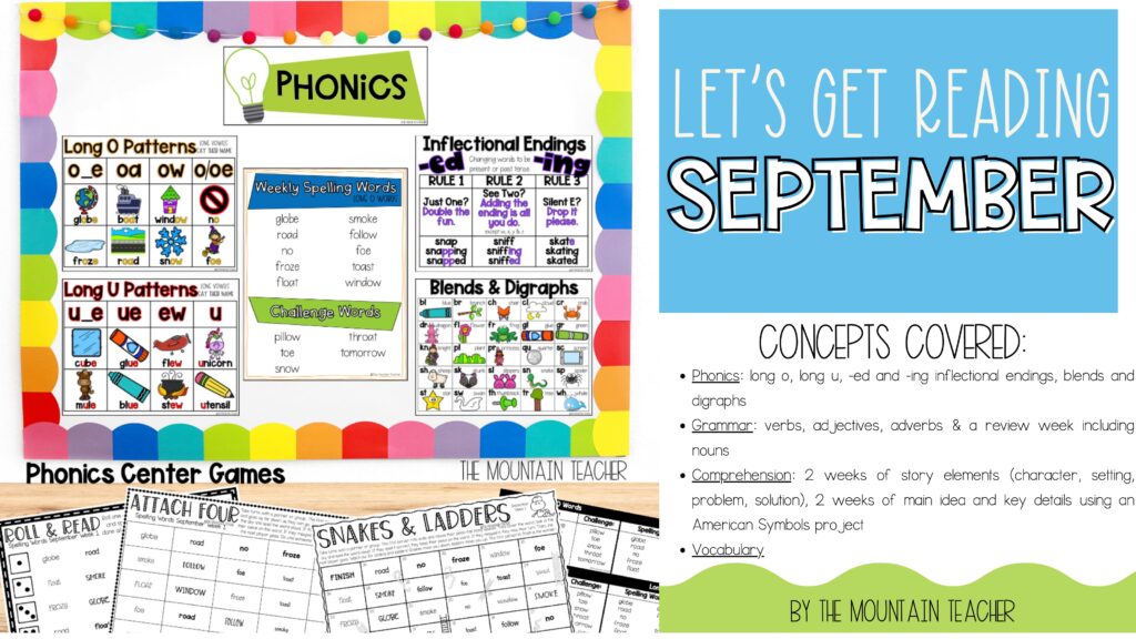 September DIGITAL Lets Get Reading 2nd Grade Reading Activities and ...