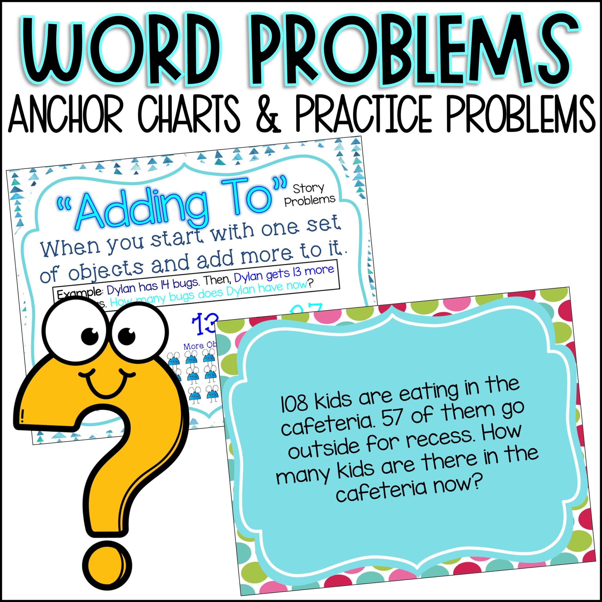2nd Grade Word Problems and Types of Word Problems Anchor Charts | Made ...