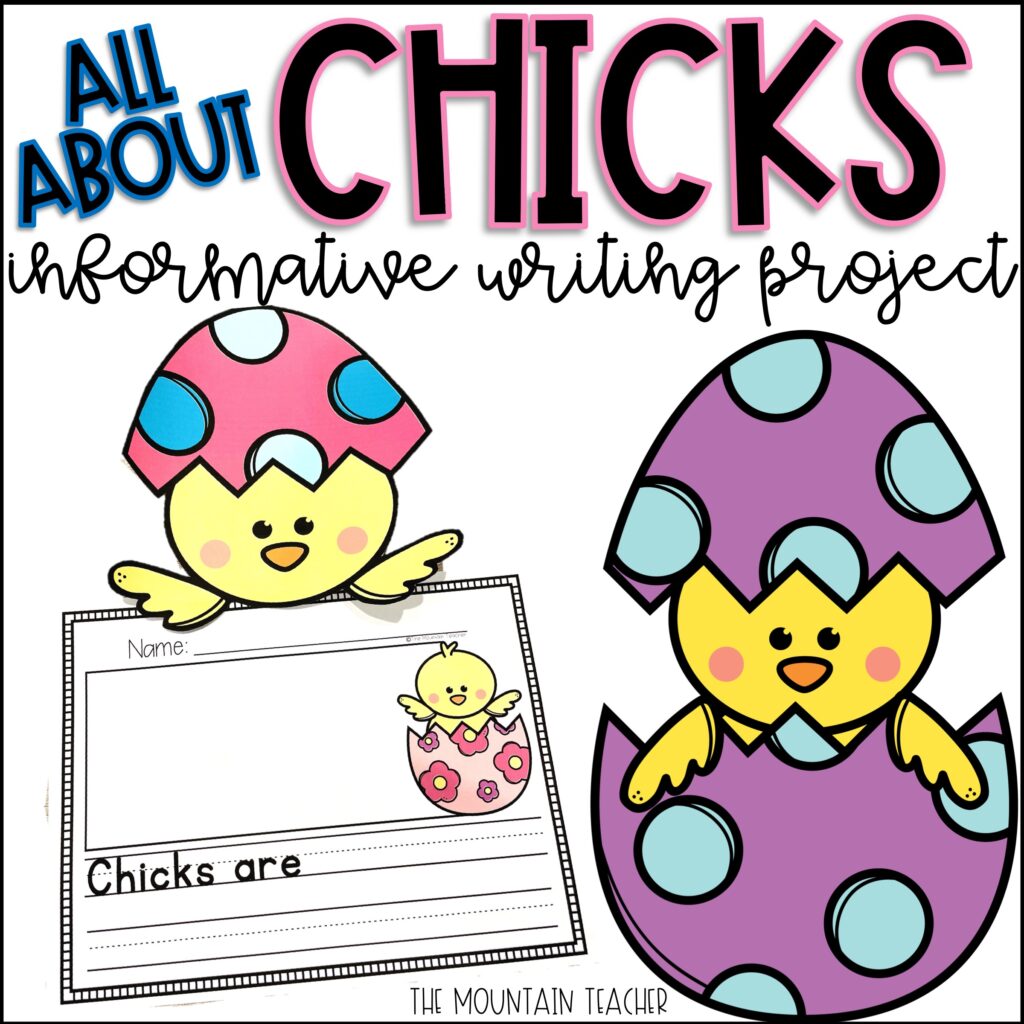 All About Chicks Informative Craft | Spring Writing Prompt and Bulletin ...