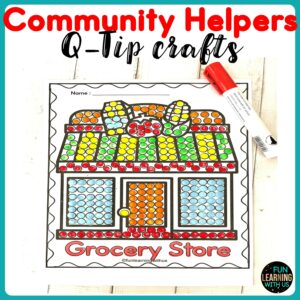 Community Helpers Q-Tip Crafts | Made By Teachers