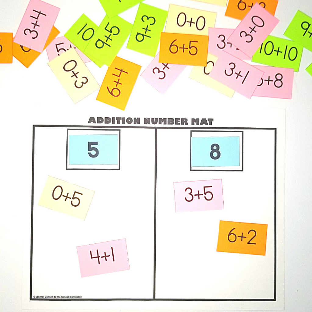 Addition Flash Cards and Sorting Mats for Comparing Sums - Made By Teachers