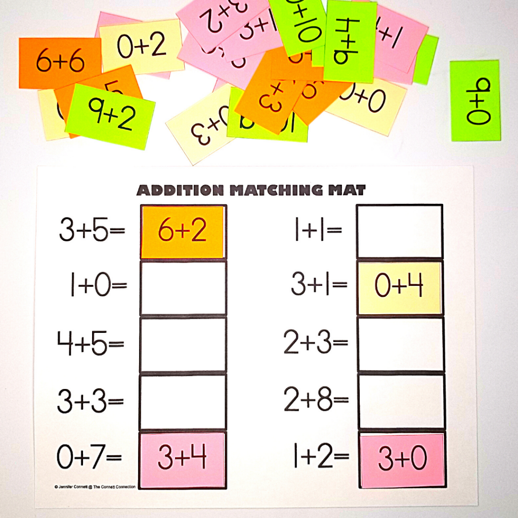 Addition Flash Cards and Sorting Mats for Comparing Sums - Made By Teachers