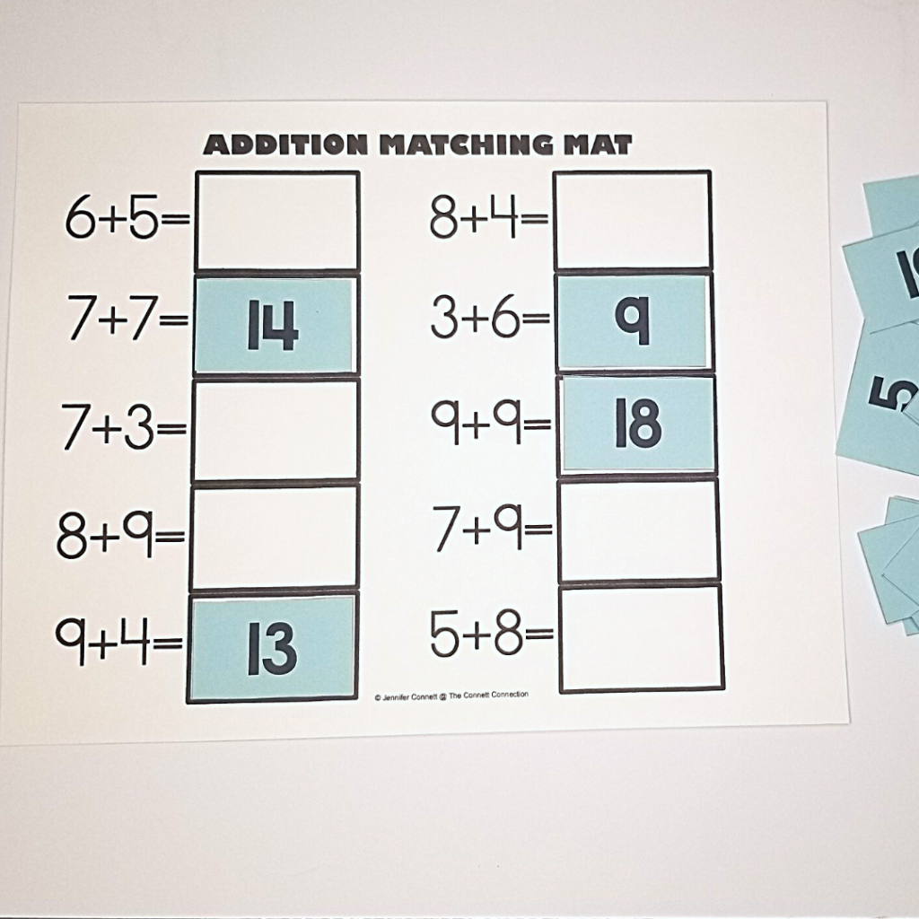 Addition Flash Cards and Sorting Mats for Comparing Sums - Made By Teachers