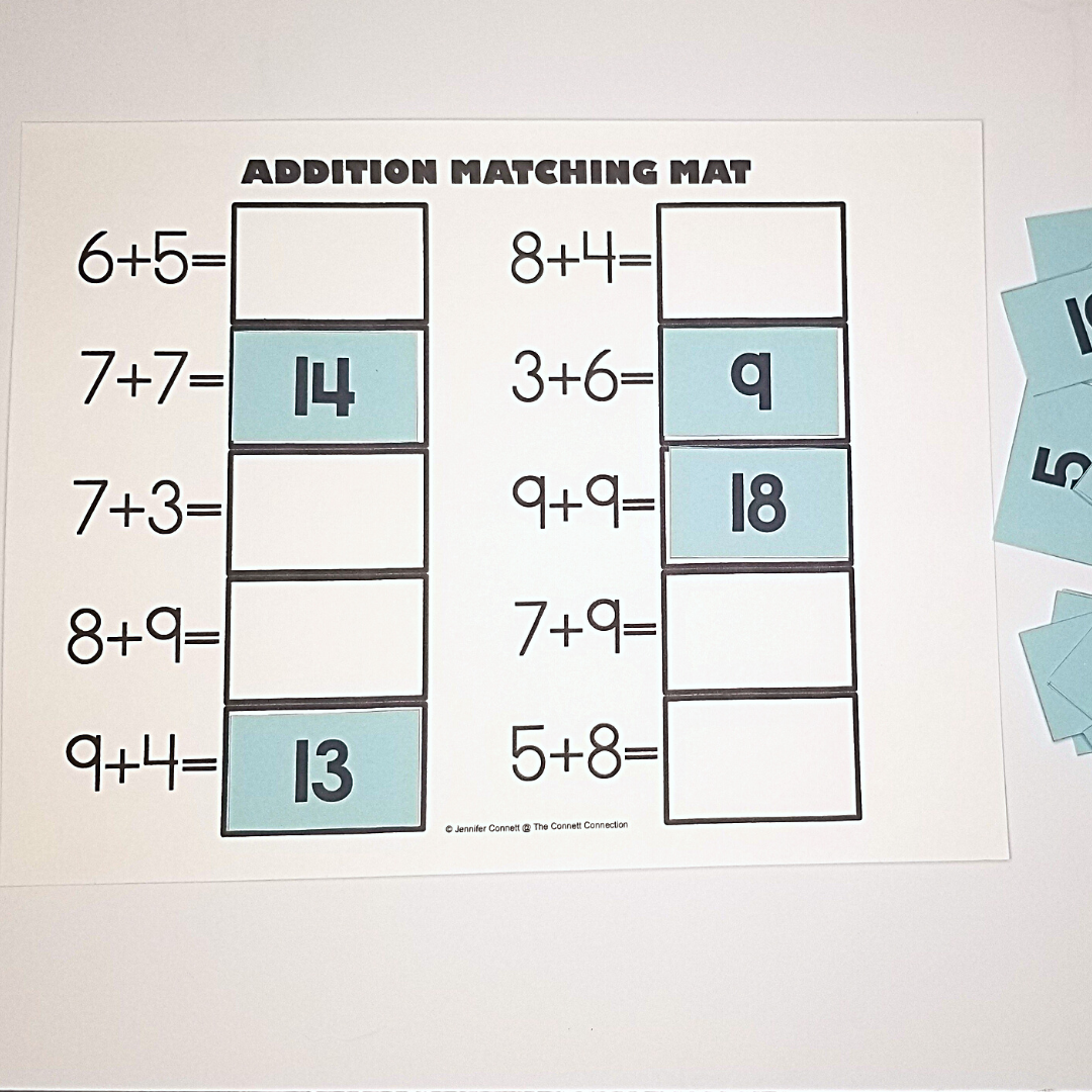 Addition Flash Cards and Sorting Mats for Comparing Sums - Made By Teachers
