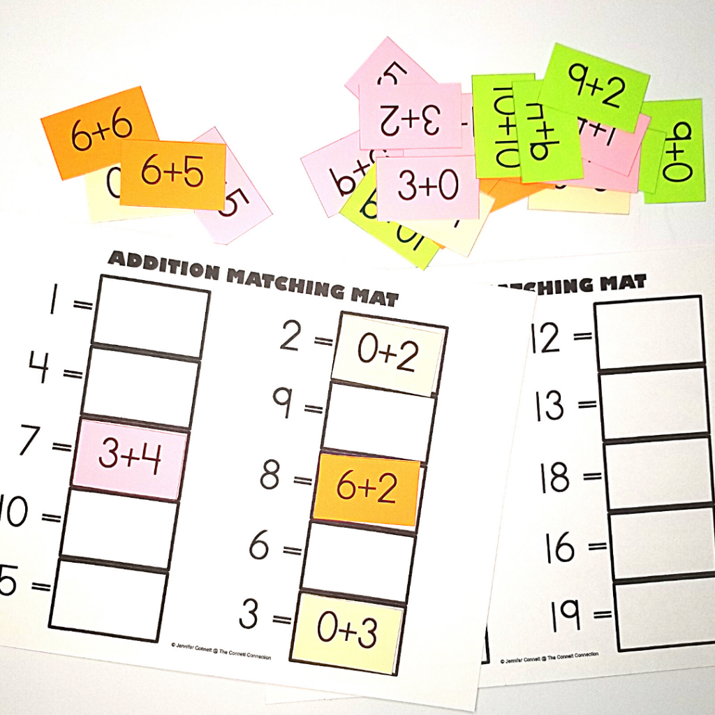 Addition Flash Cards and Sorting Mats for Comparing Sums - Made By Teachers