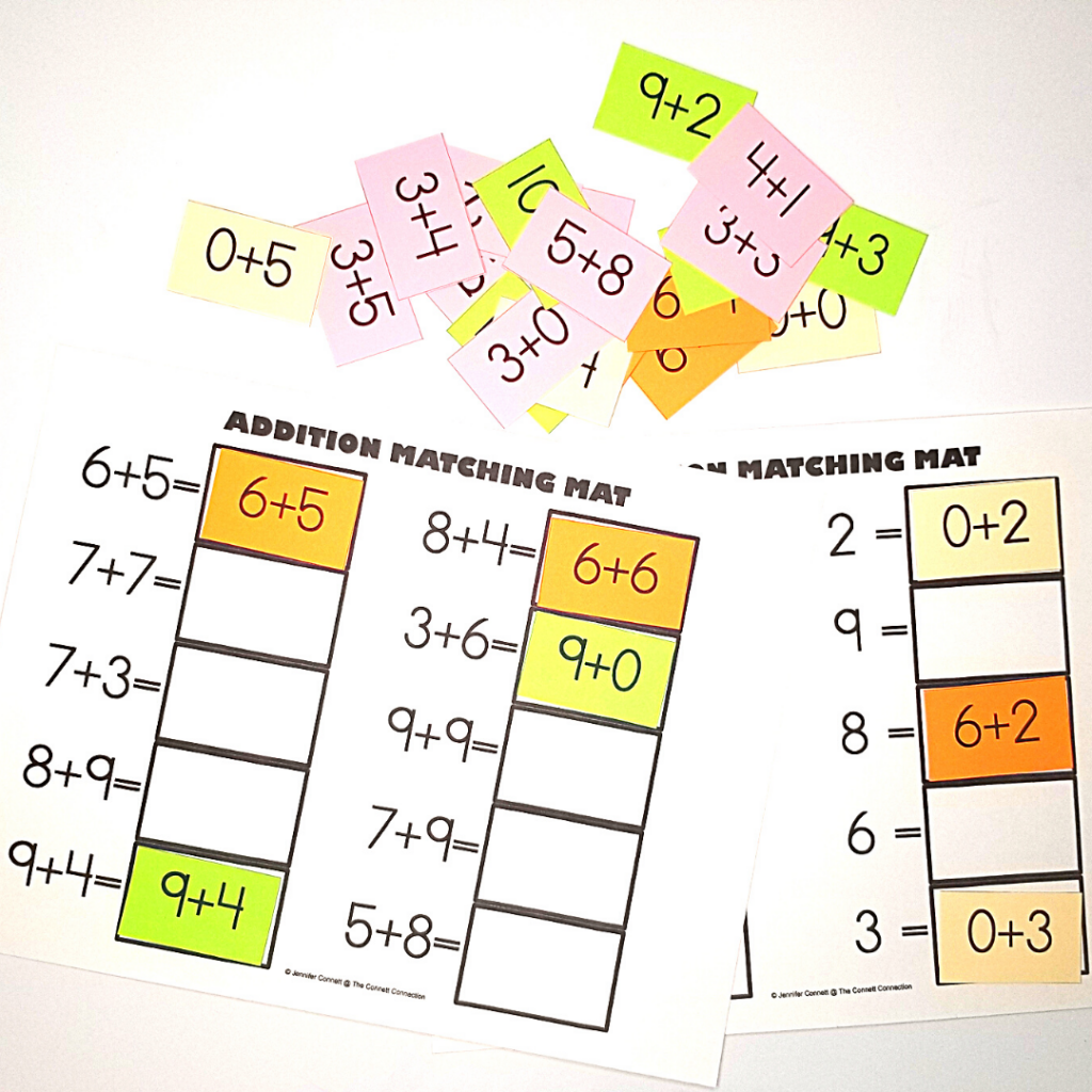 Addition Flash Cards and Sorting Mats for Comparing Sums - Made By Teachers
