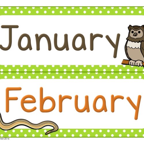 Calendar Forest Animals Theme | Made By Teachers