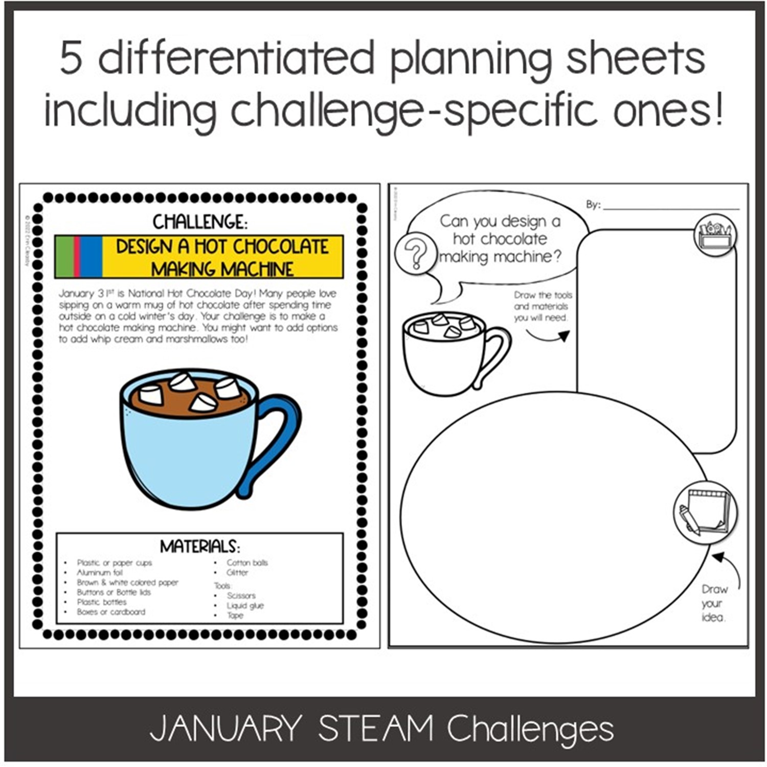 January STEM Challenges and Winter Kindergarten STEM Activities - Made ...