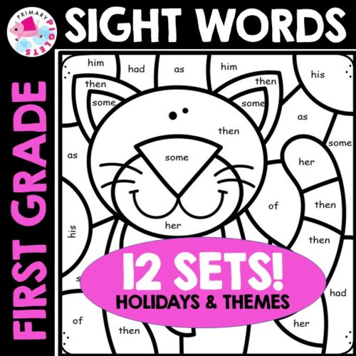Color by Sight Words First Grade FALL WINTER SPRING SUMMER YEARLONG ...