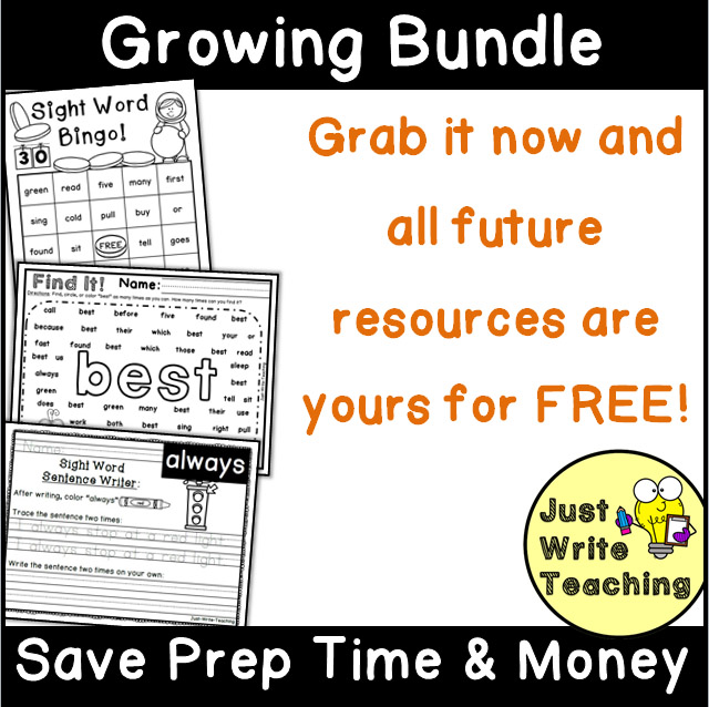 Second Grade Sight Word Centers - Growing Bundle - Made By Teachers