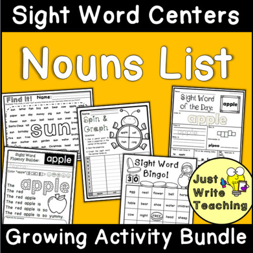 Nouns List Sight Word Centers - Growing Bundle | Made By Teachers