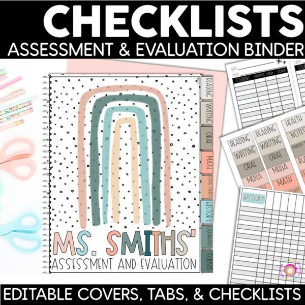 Editable Assessment & Evaluation Tacking Sheets | Records & Checklist ...