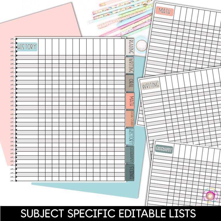 Editable Assessment & Evaluation Tacking Sheets | Records & Checklist ...