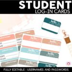 Editable Student Log In Cards | Usernames and Passwords Cards - Made By ...